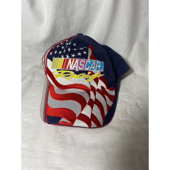 Accessories | Nascar Racing Hat Blue Red White Adjustable | Poshmark